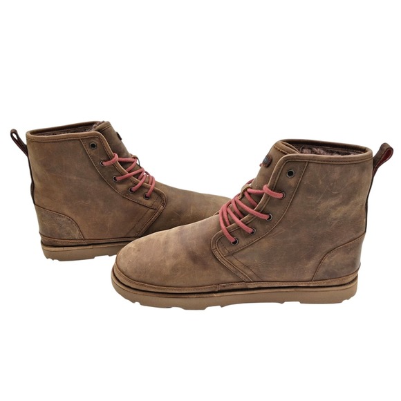 UGG | Shoes | Ugg Waterproof Leather Boots Mens Size 2 Brown Sheepskin ...
